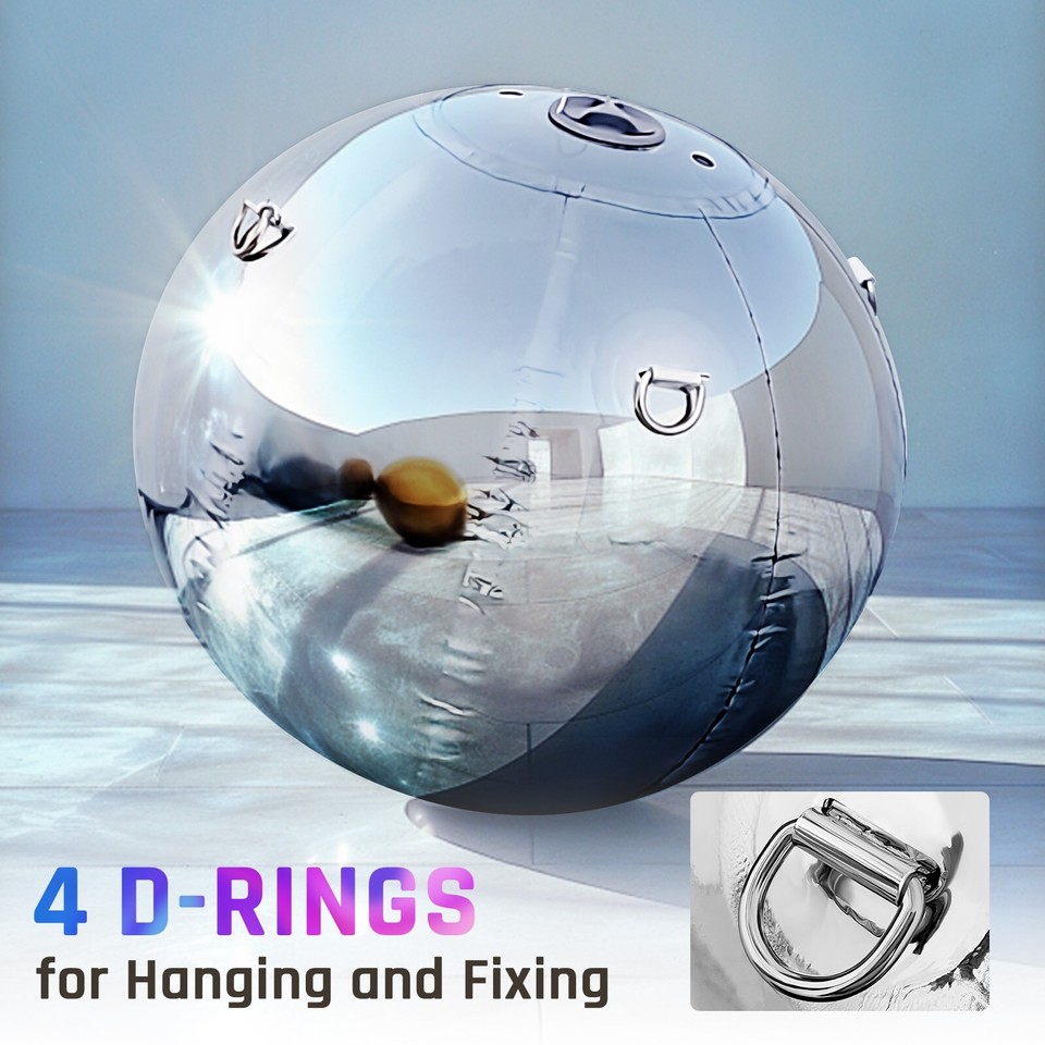 Inflatable Mirror Ball Airtight Shiny Ball & Event Decor 1 Pc 40in Dia ...