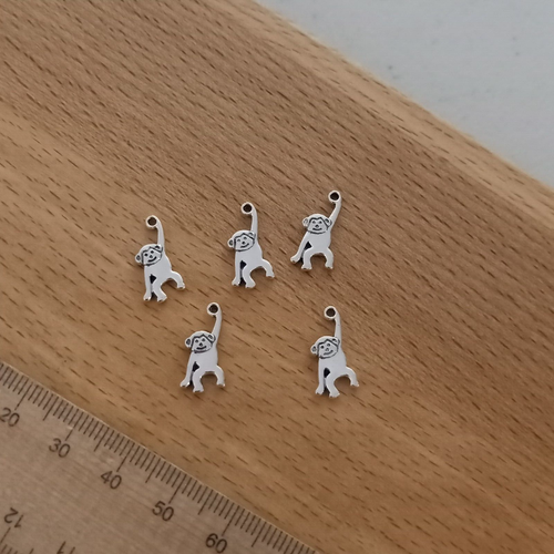 5pcs Antique Silver Alloy Monkey Charms Rainforest Animal AUS Free ...