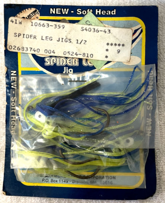 BLAKEMORE SPIDER LEG JIGS 3 Baits on Card NOS New Soft Head | eBay