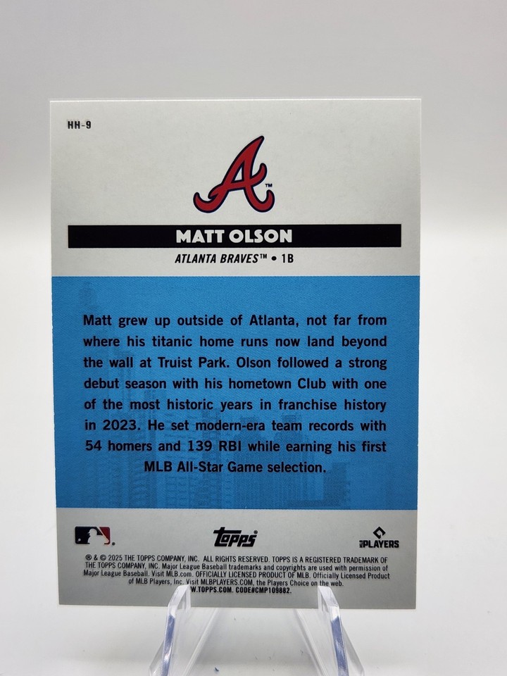 2025 Topps All-Star Game #HH-9 Matt Olson Homegrown Heroes | eBay