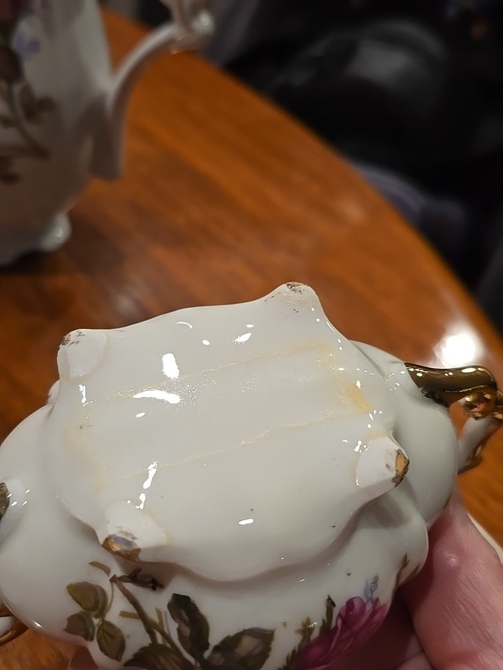 Vintage Moss Rose Pink Coffee or Tea Pot And Sugar Bowl | eBay UK