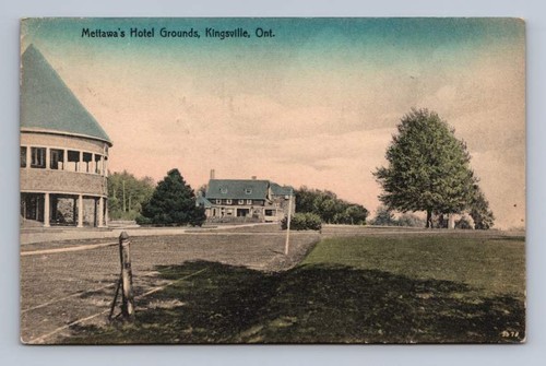 Mettawa's Hotel Grounds KINGSVILLE Ontario Antique Hand Colored ...