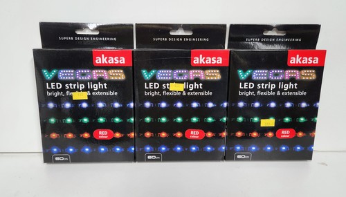 Lot x 3 Akasa Vegas LED Strip Light Red 60cm New | eBay
