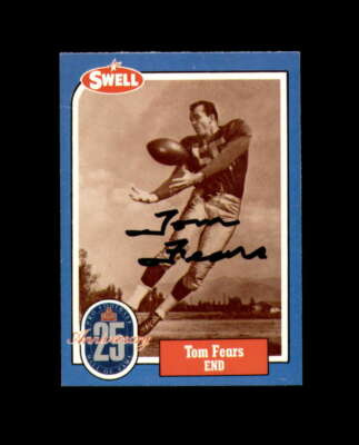 Tom Fears Hand Signed 1988 Swell Greats Los Angeles Rams Autograph | eBay