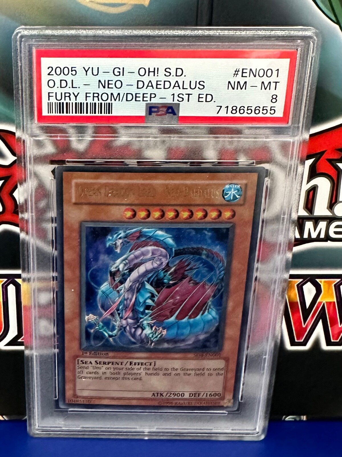 2005 Yu-Gi-Oh! Ocean Dragon Lord Neo-Daedalus SD4-EN001 PSA 8! UR | eBay