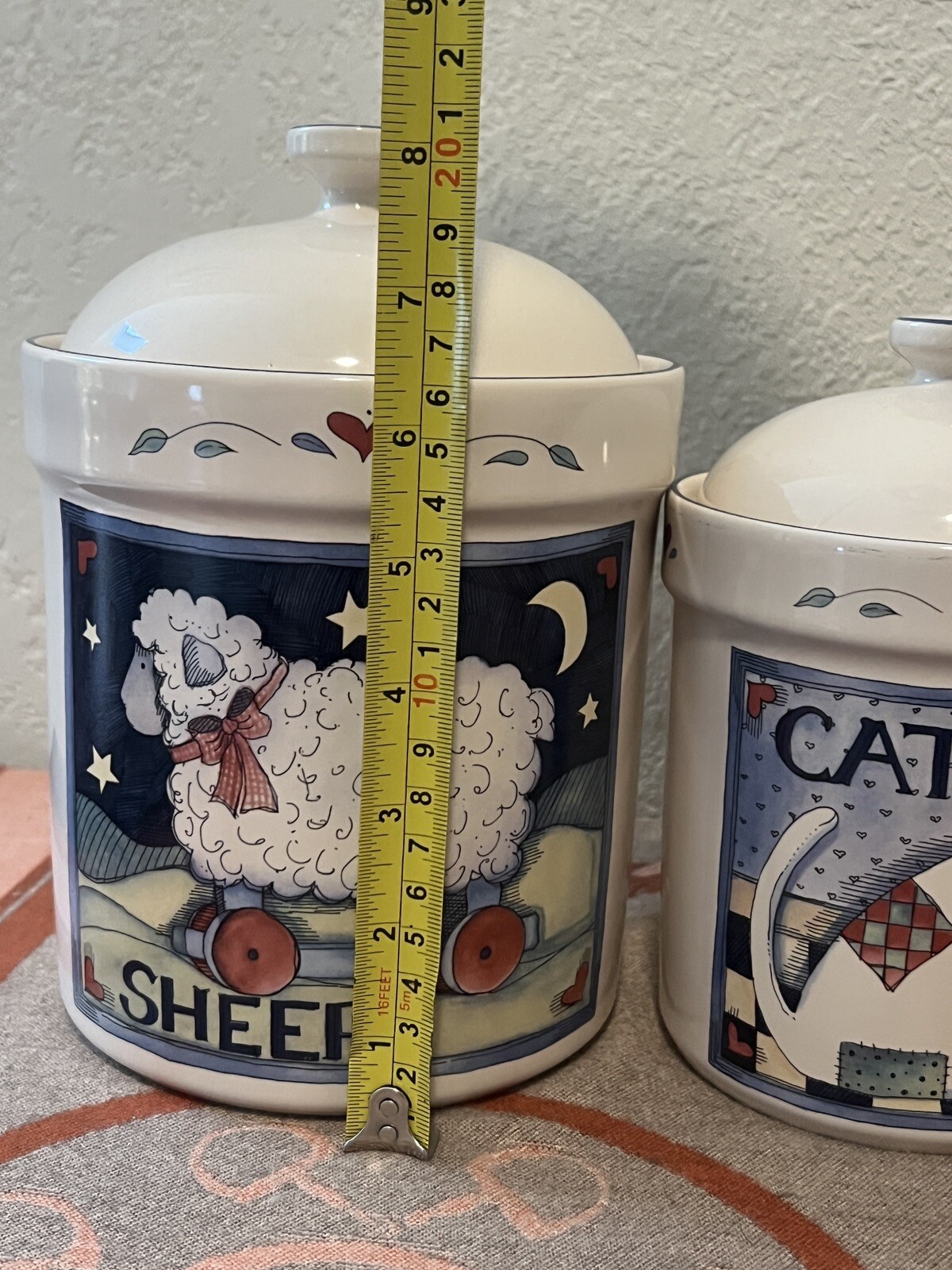 Vintage Susan Winget Canister Set 3 Cookie Jar. Cow, Sheep, Cat | eBay