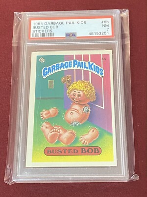 Garbage Pail Kids Topps 1985 1st Series ELECTRIC BUSTED BOB #6b NM PSA ...