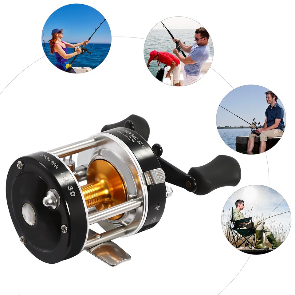 Baitcasting Fishing Reel, Round Baitcasting Reel, Conventional Reel For ...