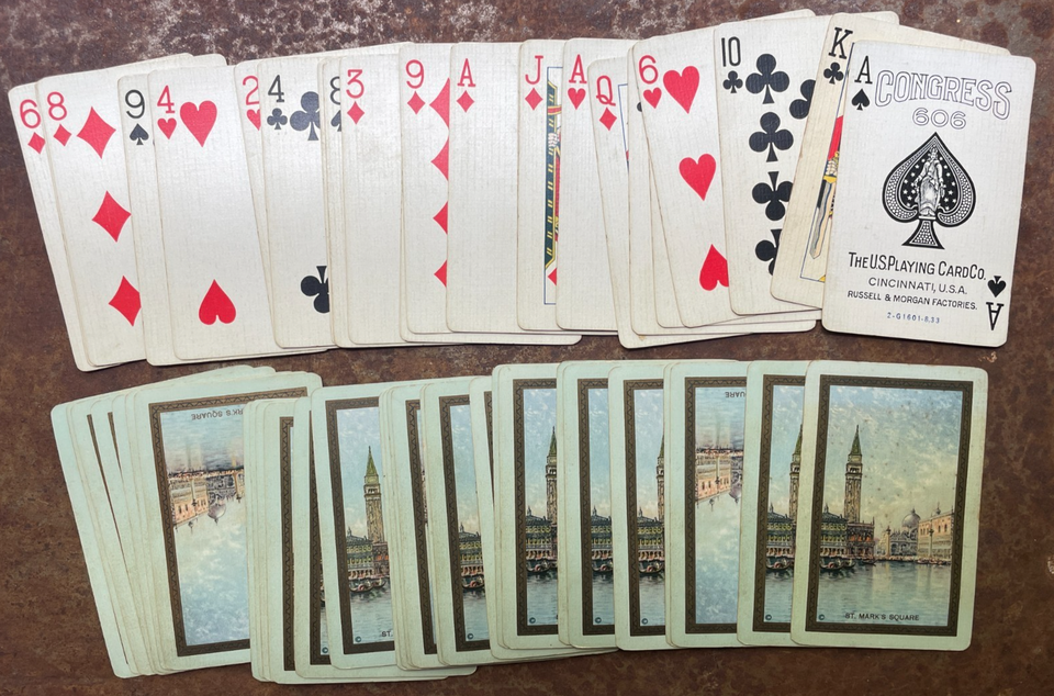 7 Antique Russell & Morgan Congress Playing Card decks w/ RARE 6 deck ...