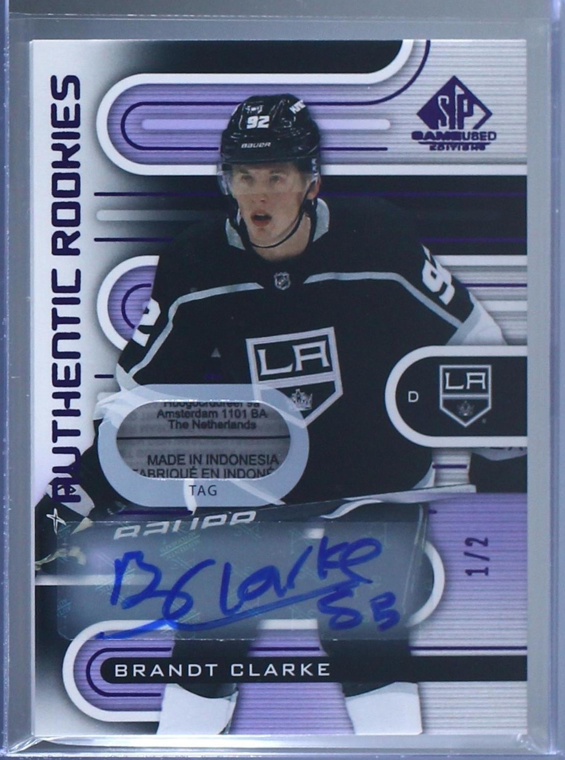 2022-23 Upper Deck SP Game Used - Authentic Rookies Brandt Clarke #196 ...