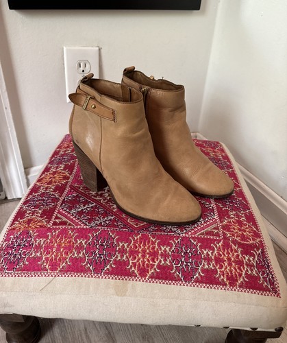 Coach A6834 Hewes Women Size 8.5 Brown Leather Side Zip Round Toe ...