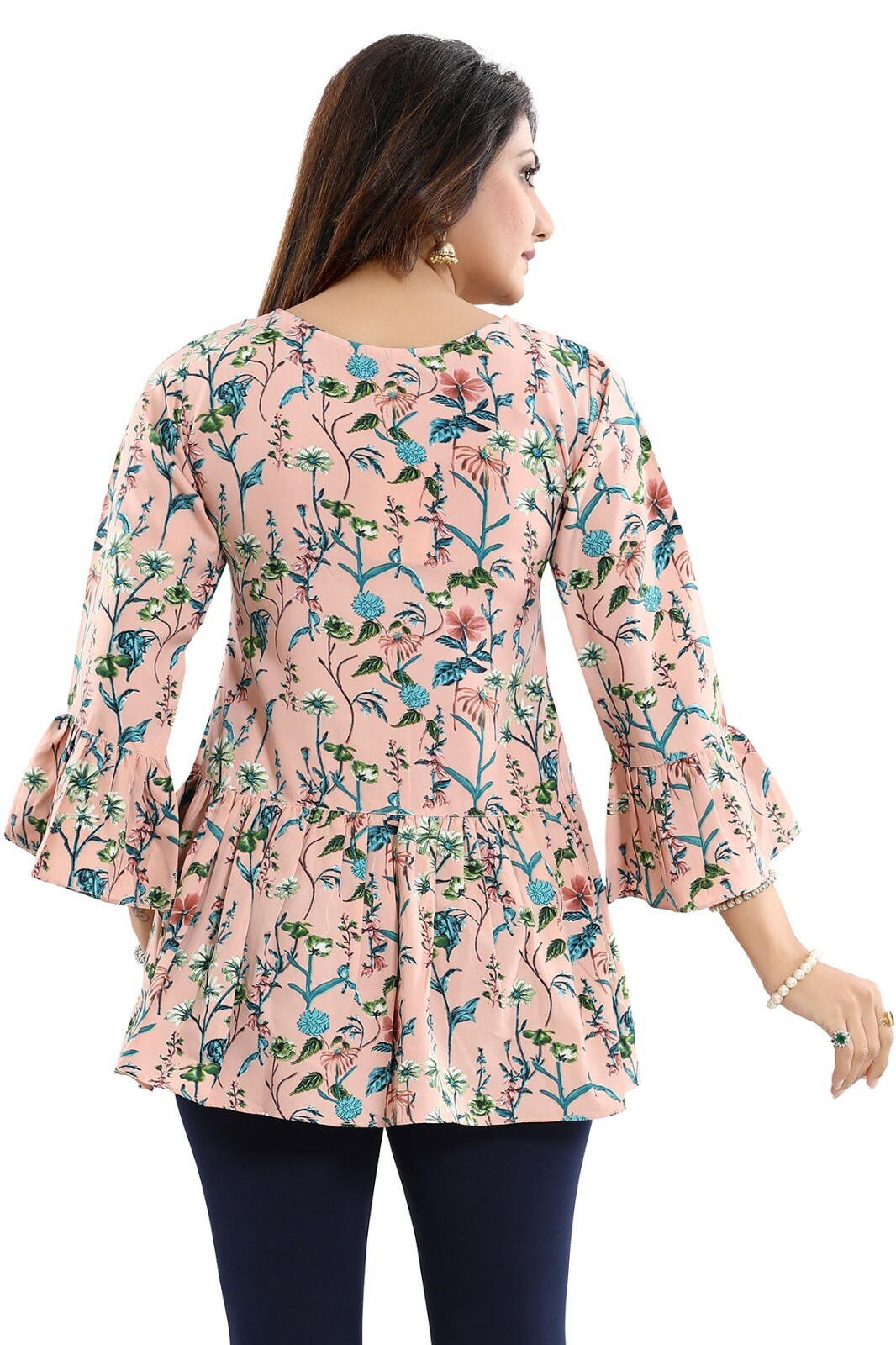Women Ethnic Kurti Tunic Top Printed Designer Ethnic Kurta Shirt Dress ...