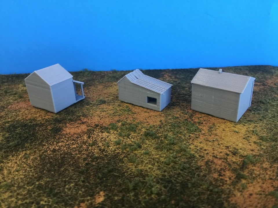 (3) Small ABANDONED HOUSES Run Down Building Set N Scale 1:160 ...