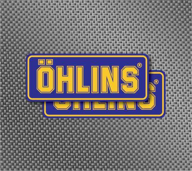 2x BLUE 5.75" Ohlins Suspension Decal Sticker Shock GSXR, 600rr, MotoGP ...