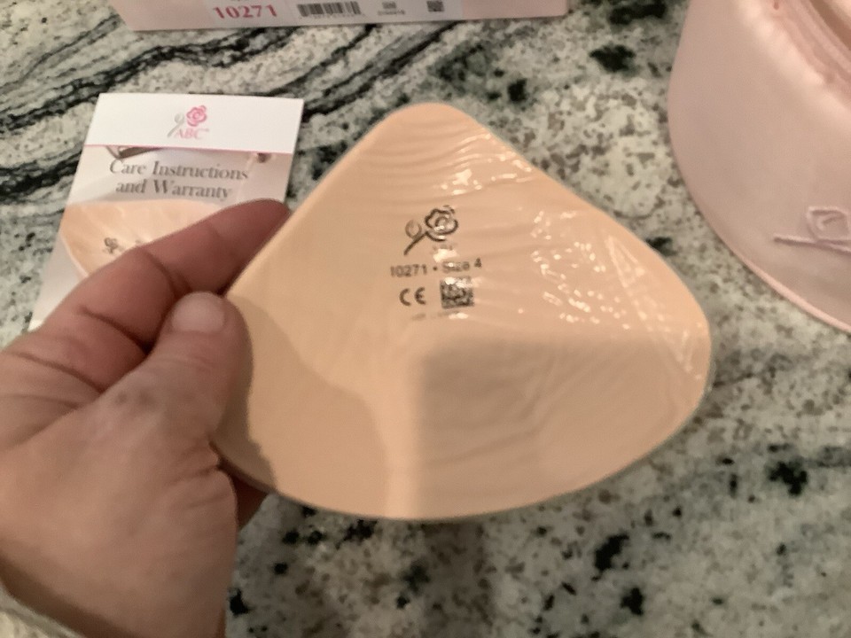 Breast Form ABC MyShape Triangle Size 4 Blush Pink Prosthetic | eBay