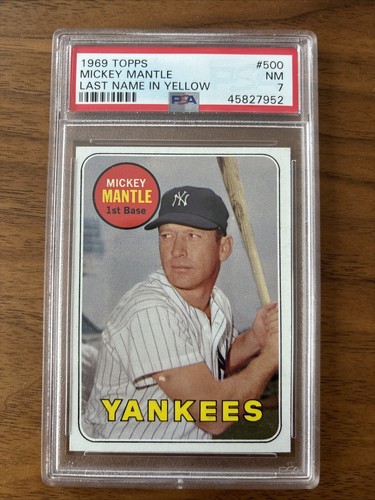 1969 TOPPS #500 MICKEY MANTLE NEW YORK YANKEES PSA 7 | eBay