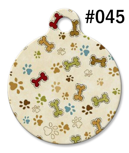 Custom Designer Pet ID Tags for Dog & Cat, Personalized Stylish Round ...