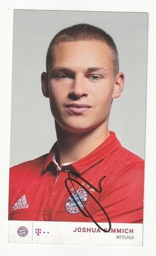 JOSHUA KIMMICH - BAYERN MÜNCHEN SIGNED IN PERSON AUTOGRAMMKARTE 2016/ ...