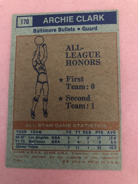 1972-73 Topps - #170 Archie Clark for sale online | eBay