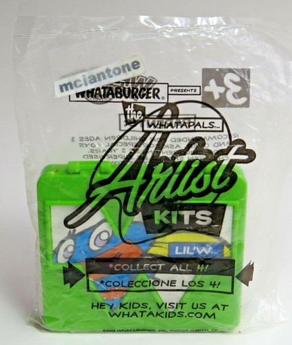 MIP Whataburger 2003 Artist Kit LIL' W GREEN Art RUB & DRAW Color ...