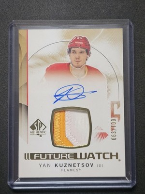 2024-25 SP Authentic Future Watch Patch Auto 63/100 Yan Kuznetsov #135 ...