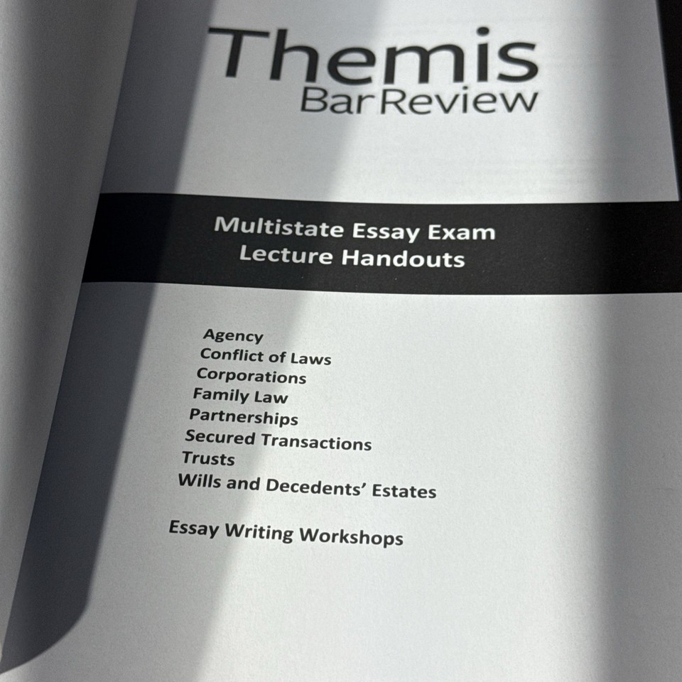 Themis Bar Review Multistate Essay Exam Outlines 2024 Edition MEE Bar ...