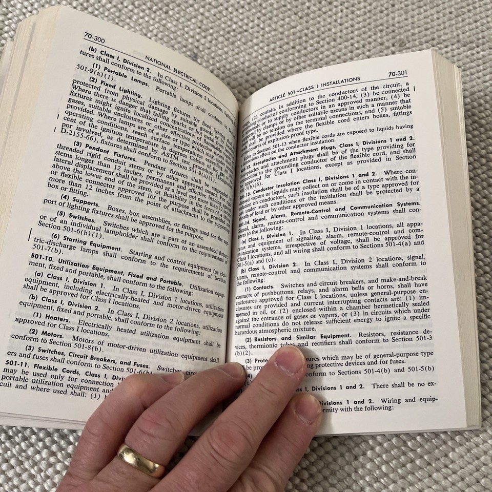 National Electrical Code 1971 NEC Book Regulations Fire Protection ...