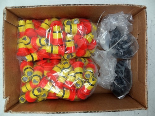 LOT OF 50 ZB5AT84 Schneider Electric Emergency Stop Button Operator Red ...