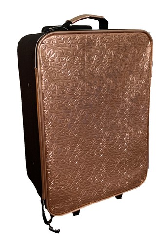 Justice Girls Metallic Gold Carry On Luggage Roller Bag Rolling ...