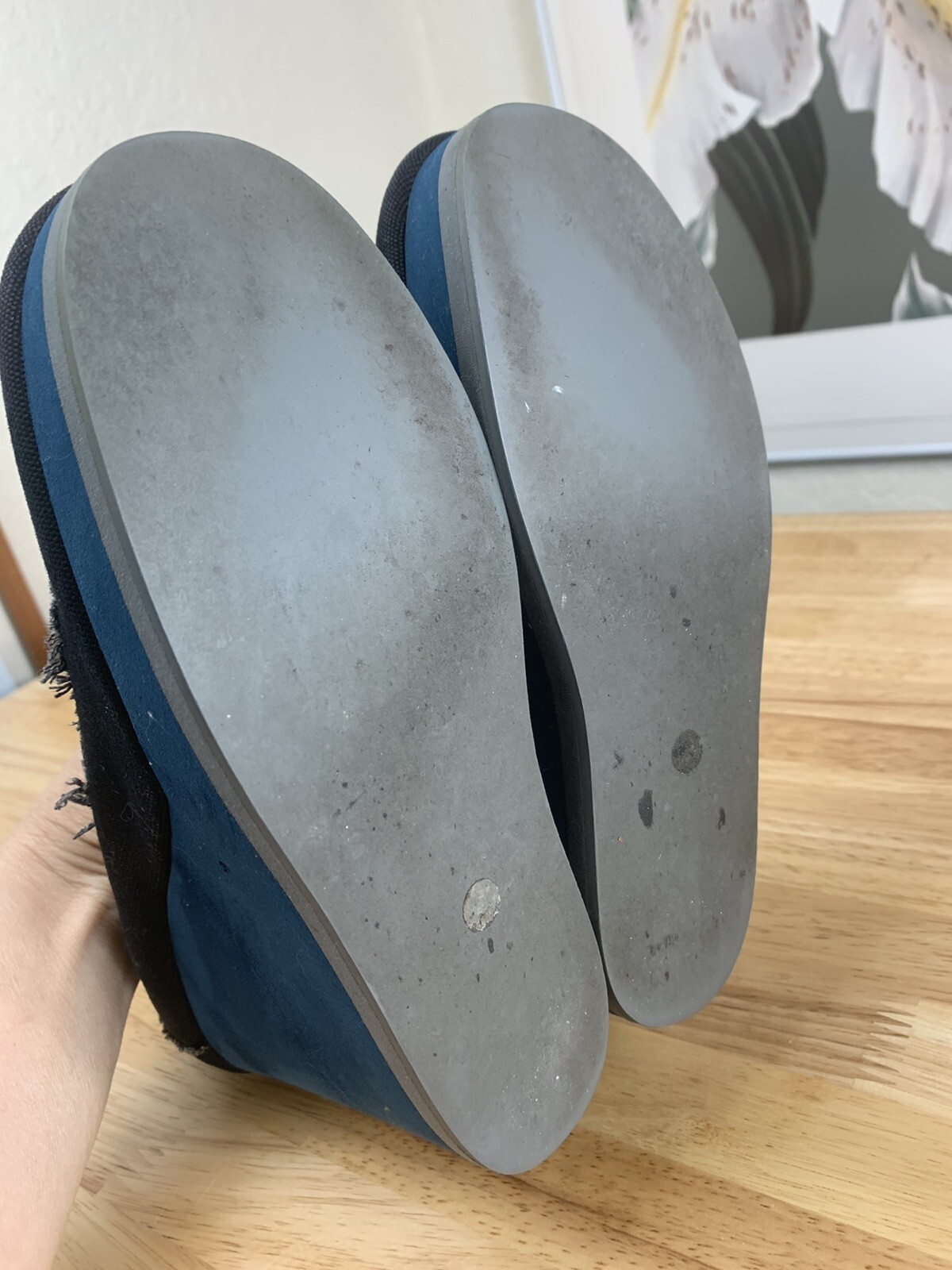 Jill Sander Wedge Platform Pumps Navy Linen US 9 EU 3… - Gem