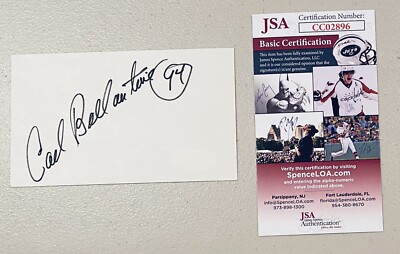 Carl Ballantine Signed Autographed 3x5 Card JSA Certified | eBay
