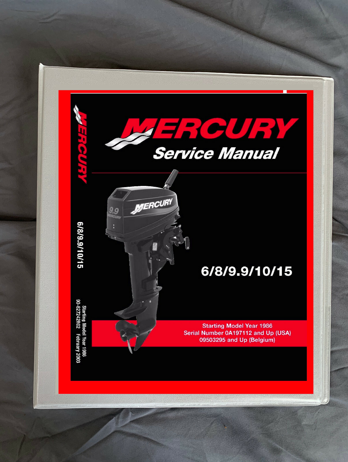 1999-2000 Mercury Outboard Motor 6 8 9.9 10 15 hp Service repair Manual ...