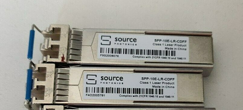 8x Source Photonics SPP-10E-LR-CDFF LC Duplex 1310nm 10GBASE-LR SFP+ ...
