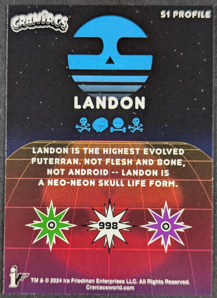 Landon 2024 Craniacs Series 1 Skeleton Card #31 (NM) | eBay