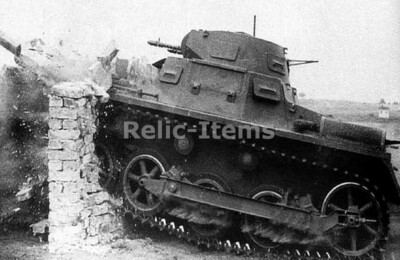 WW2 Picture Photo German Panzer I Tank destroying a wall during combat ...