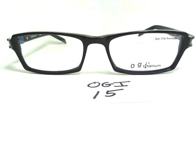 New OGI Eyeglass Frame 5036 Titanium Teal Black Germany Rectangular ...