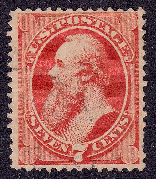 US Scott 149, 1871 Stanton, 7c vermilion, FINE USED *Lightly Cancelled ...