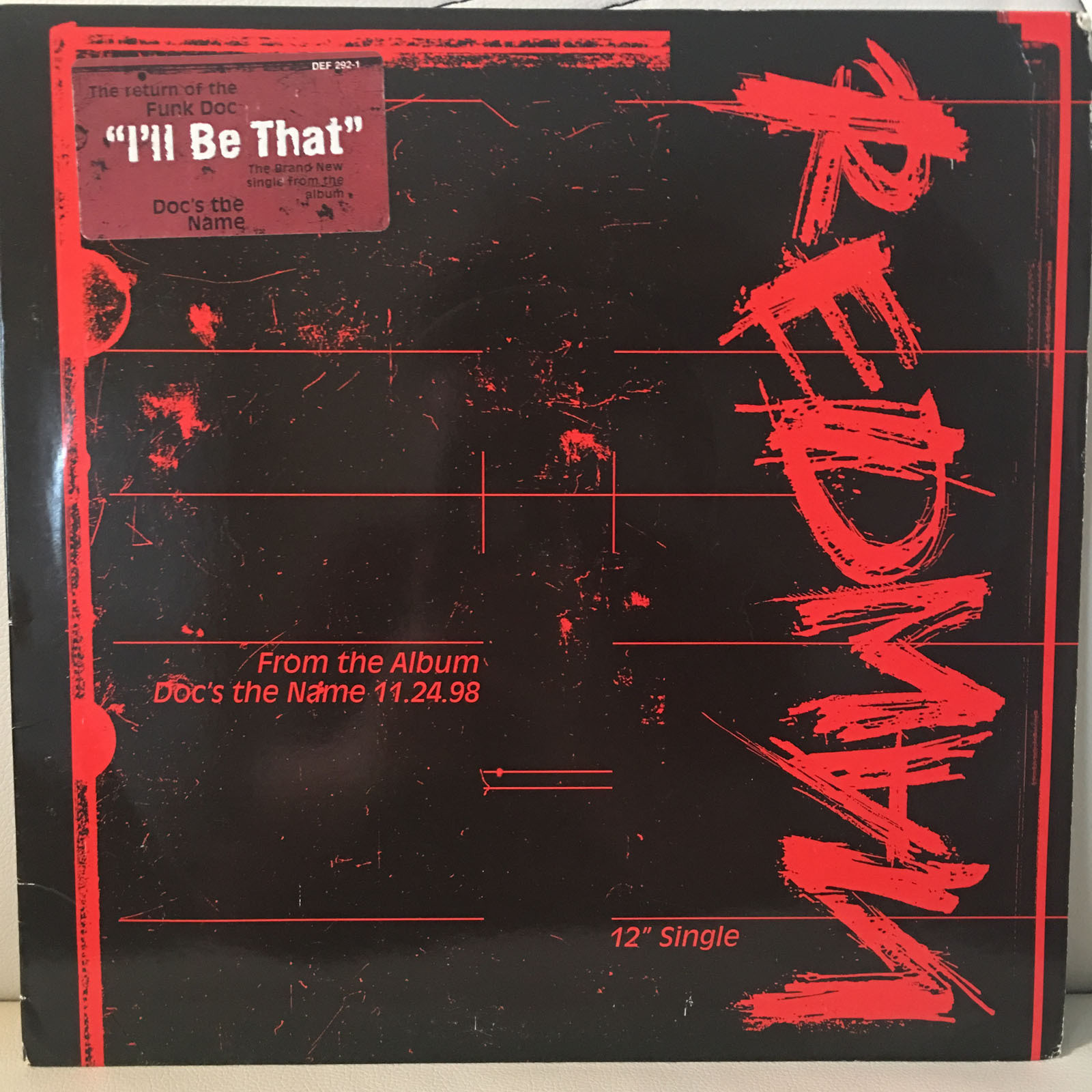REDMAN - I'LL BE THAT / ALLRITECHALL (12") 1998!!! RARE!!! METHOD MAN ...