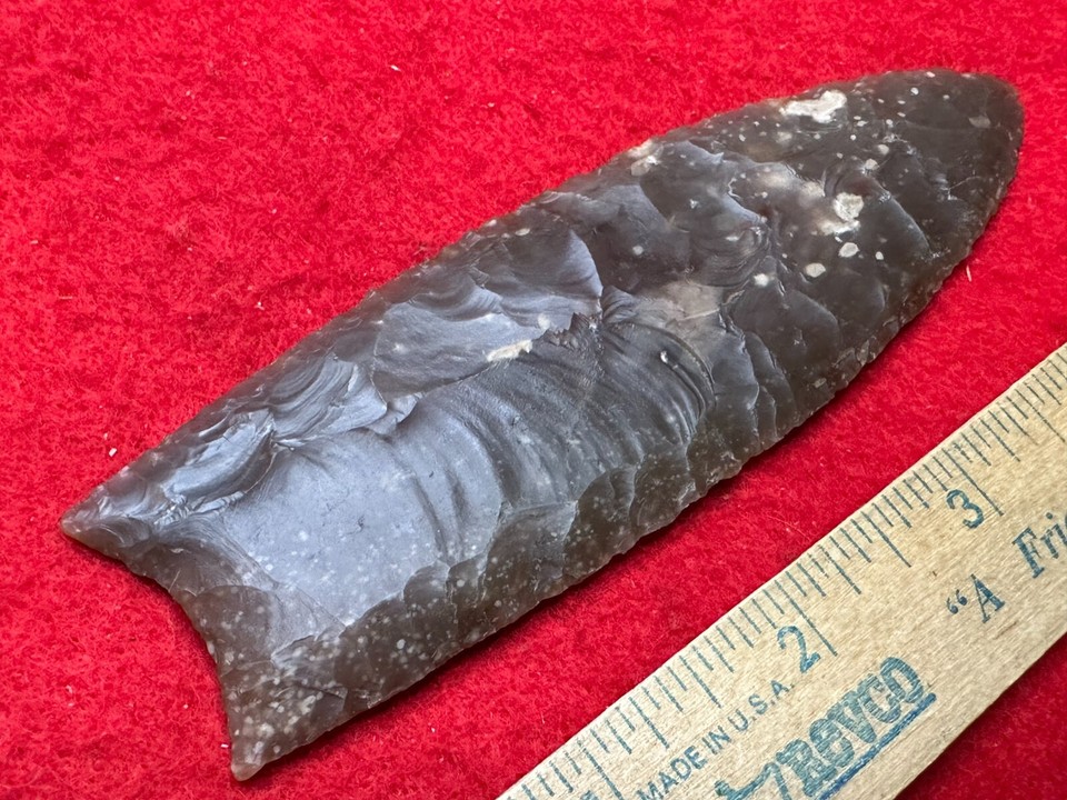 5 1/4" Knife River Fluted Clovis Point, Indian Artifacts, Arrowheads, Hopewell | eBay
