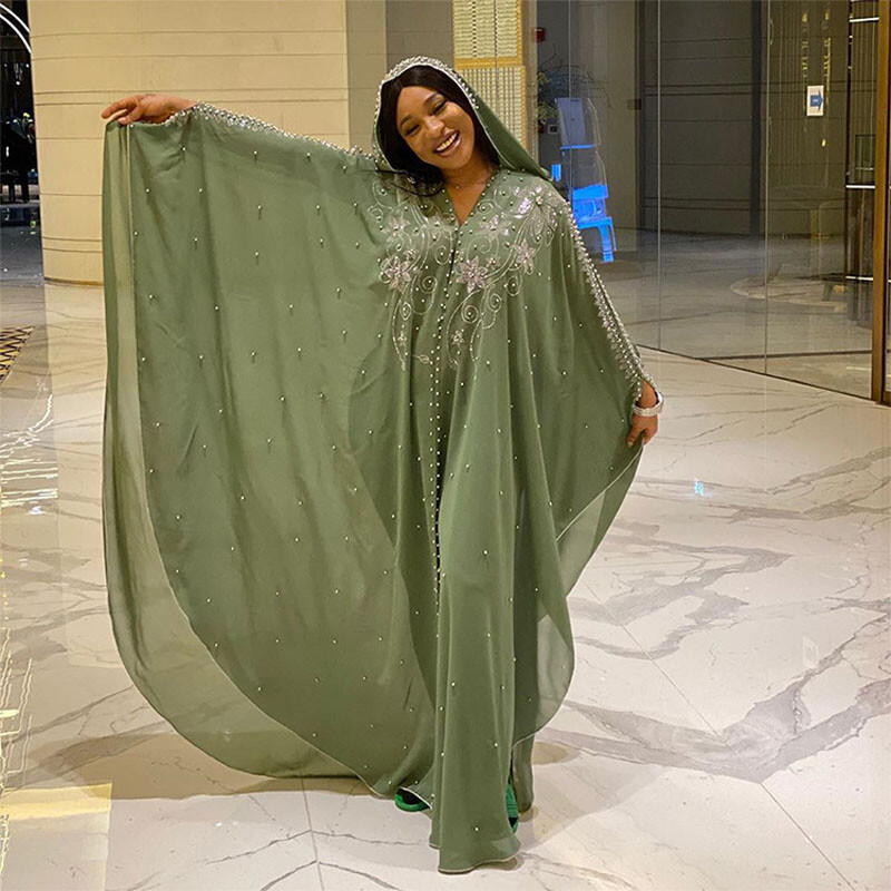 Dubai Muslim Women Oversize Maxi Dress Robe Abaya Gown African Clothing ...