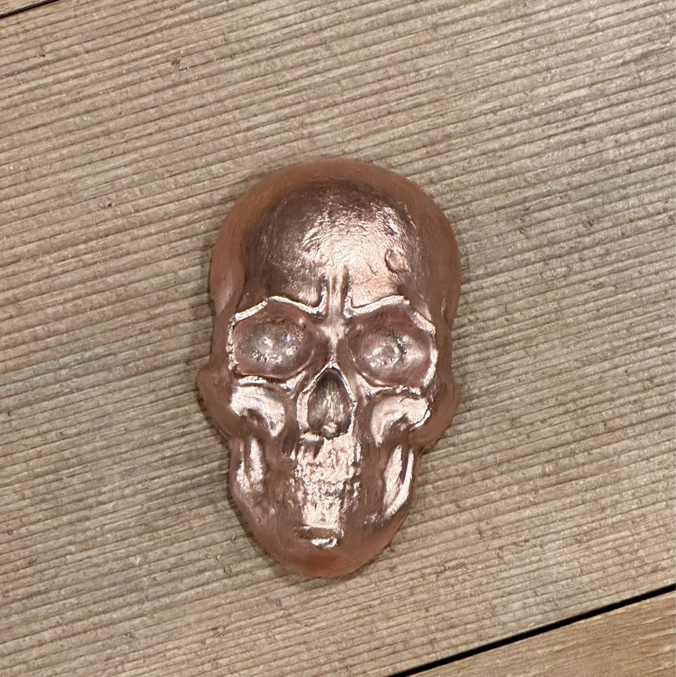 10 oz Pure .999 Copper Skull | Hand poured .999 pure copper bullion | eBay
