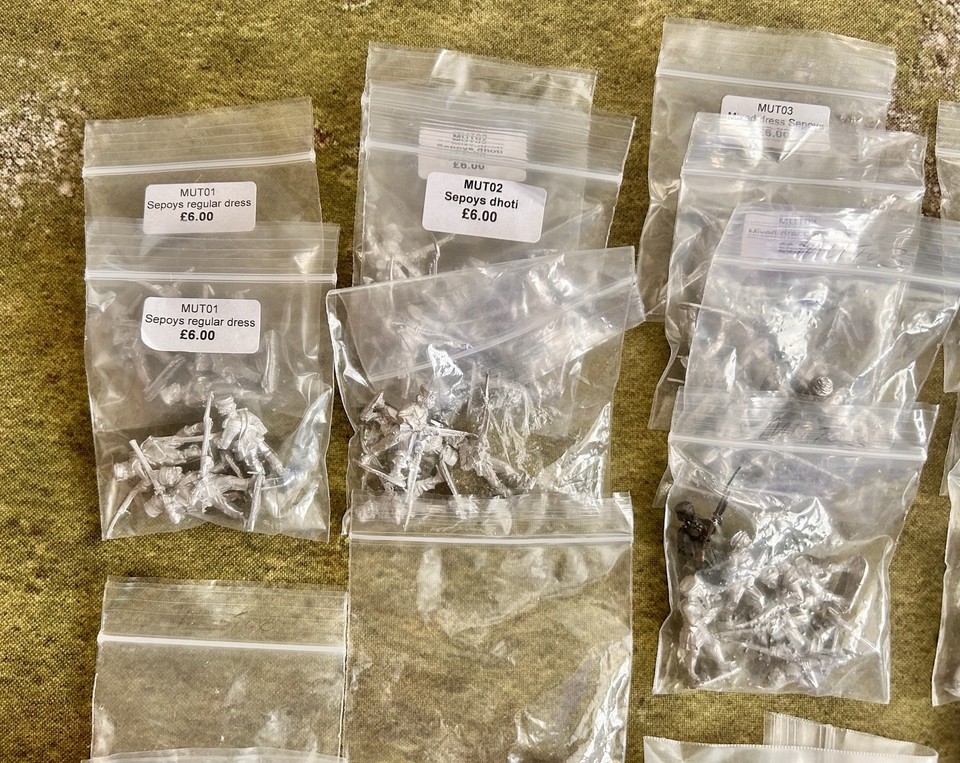 28mm Indian Mutiny - Unpainted Mutineer Miniatures Joblot 116 Figures ...