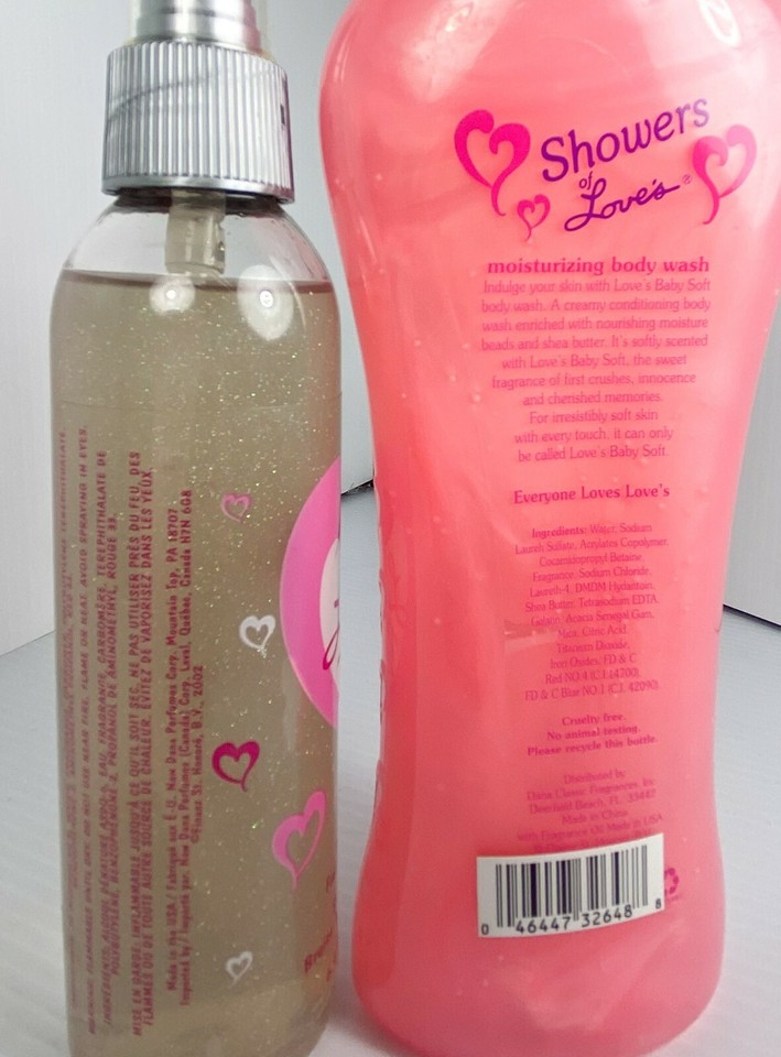 LOVE'S BABY SOFT Moisturizing Body Wash & Skin Glow Mist VINTAGE RARE ...