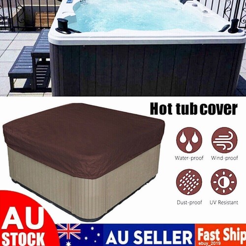 207*207*30cm Oxford Fabric Hot Tub Spa Cover Waterproof Dust Protector ...