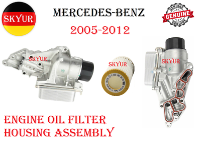 Engine Oil Filter Housing with Oil Cooler For Mercedes W203 C230 W463 ...