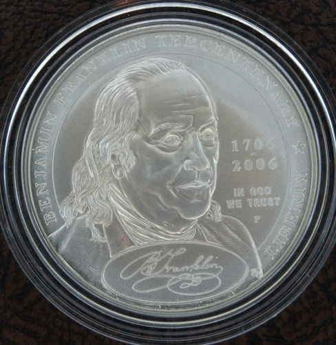 2006-P Benjamin Franklin Founding Father Silver Dollar US Mint $1 ...