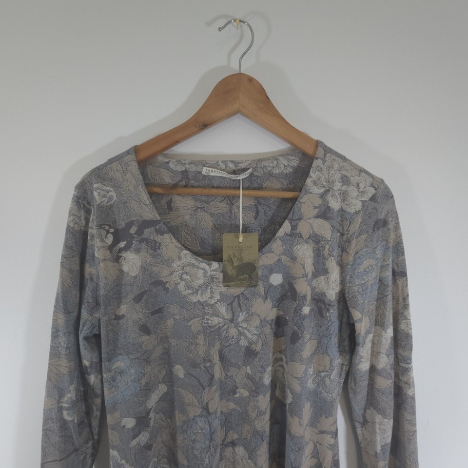 Peruvian Connection Woman's Small Capestano Tunic Floral Pima cotton ...