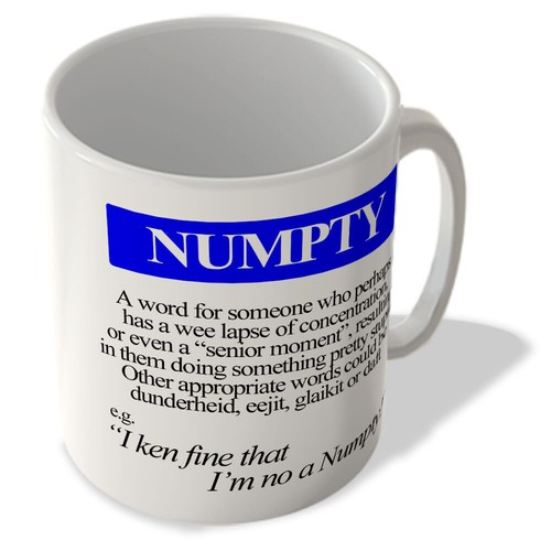 Numpty Definition - Scottish Mug | eBay