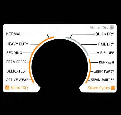 Samsung Dryer Sticker Label - for Model DV45K6200GW Control Panel ...