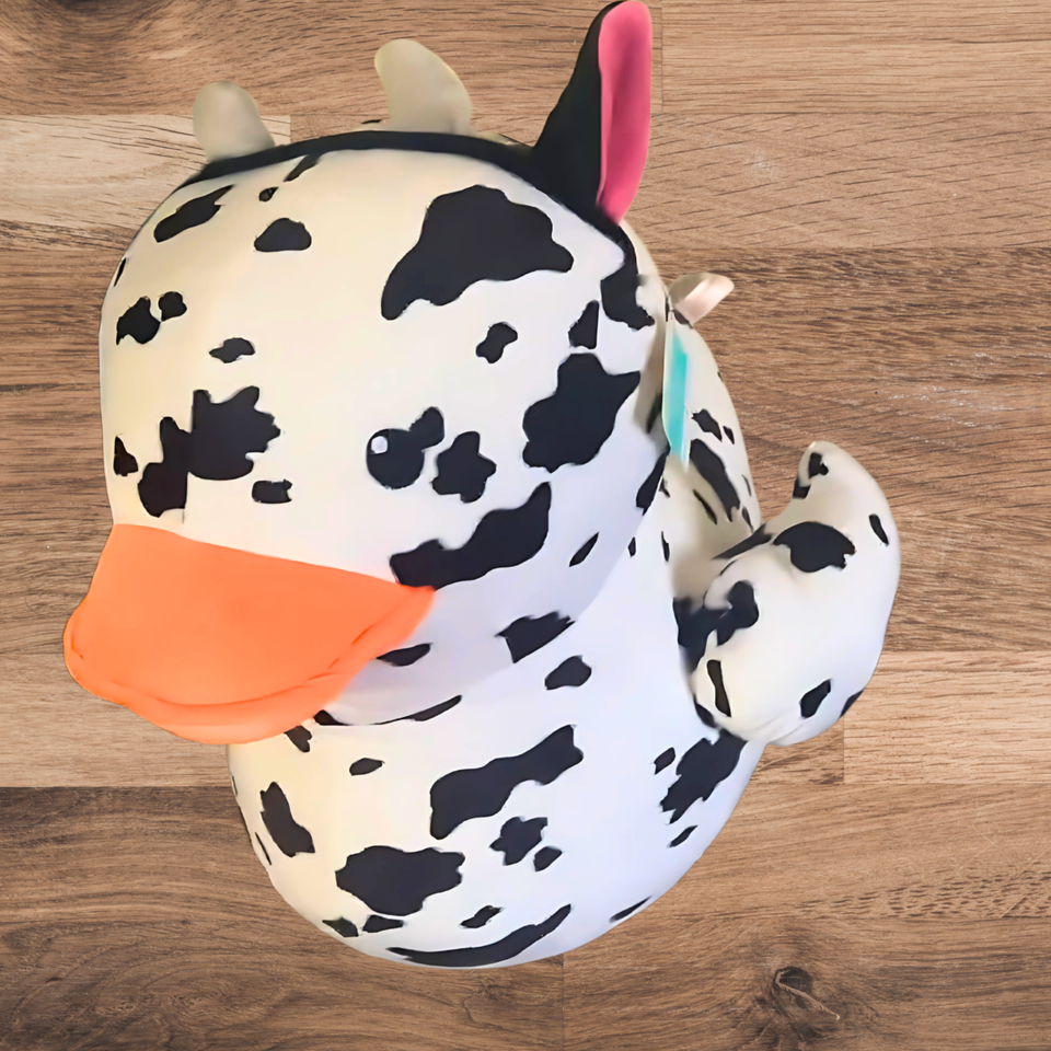 Way To Celebrate Easter Jumbo Cow Rubber Duck Plush Black & White Giant ...